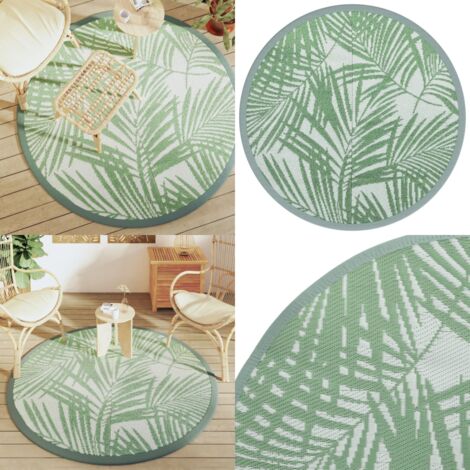Tapis d'extérieur ARAKIL vert Ø160 cm PP - Tapis D'extérieur - Tapis De ...