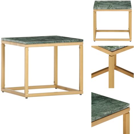 Table basse Vert 40x40x35 cm Pierre véritable et texture marbre - Table ...