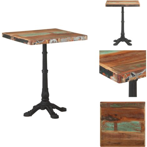 Table de bistro 60x60x76 cm Bois massif de récupération - Table Bistro ...