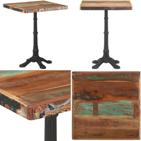 Table de bistro 60x60x76 cm Bois massif de récupération - Table Bistro ...