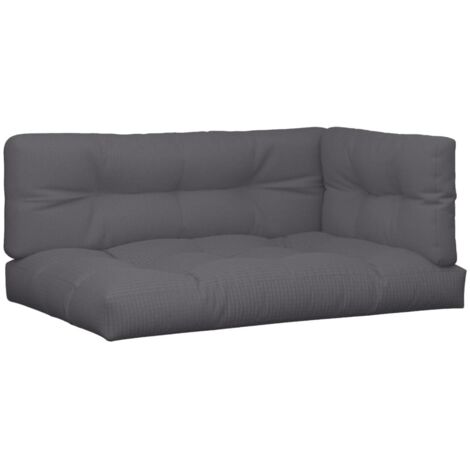 Coussins de palette lot de 5 anthracite tissu - Coussins De Patio ...