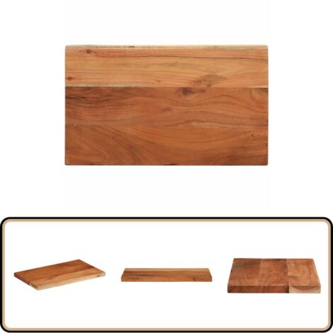Dessus de table 50x20x3,8 cm rectangulaire bois massif d'acacia - Dessus De Table - Table En ...