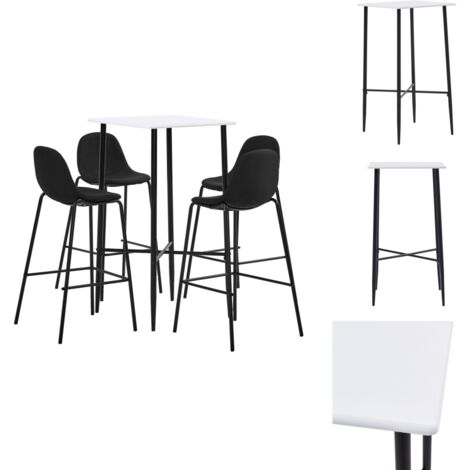 Ensemble de bar 5 pcs Tissu Noir - Ensemble De Bar - Meuble De Salle À ...