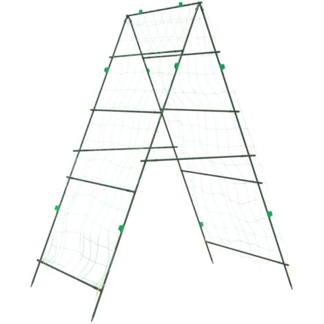 Treillis de jardin pour plantes grimpantes 3 pcs forme A acier ...