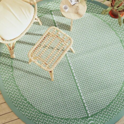 Tapis d'extérieur ARAKIL vert Ø200 cm PP - Tapis D'extérieur - Tapis De ...
