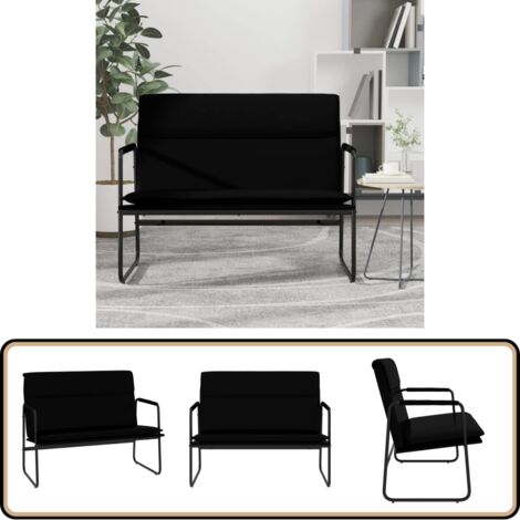 Banc Noir 100x64x80 cm Similicuir - Banc Design - Banc Moderne - Banc ...
