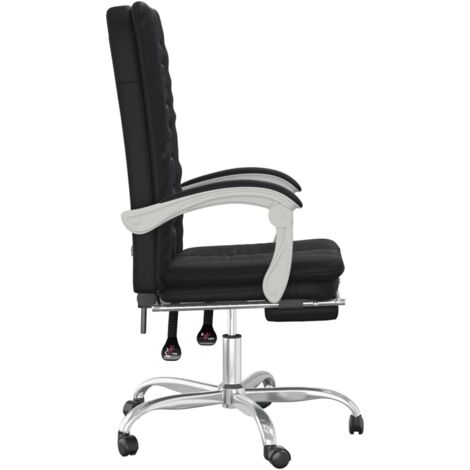 Fauteuil inclinable de bureau Noir Similicuir - Chaise De Bureau - Fauteuil De Bureau - Chaise ...