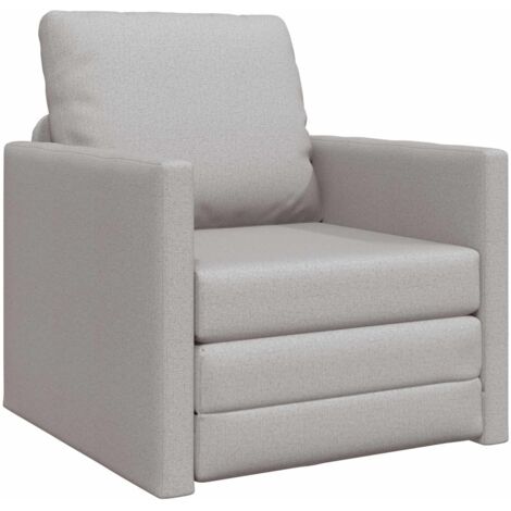 Canapé-lit 60cm gris nuage vidaXL en tissu respirant haute densité ...