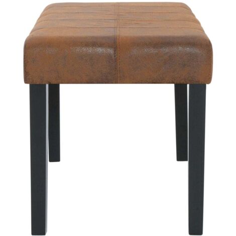 Banc d'entrée en bois 106 cm assise marron daim pour se chausser ...