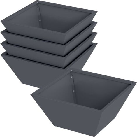 Jardinière de balcon anthracite pour aménagement terrasse lot de 5 ...