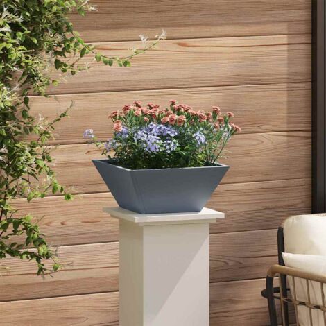 Jardinière de balcon anthracite pour aménagement terrasse lot de 5 ...