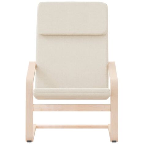 Chaise de repos contre le mal de dos fauteuil relaxation crème et tissu ...
