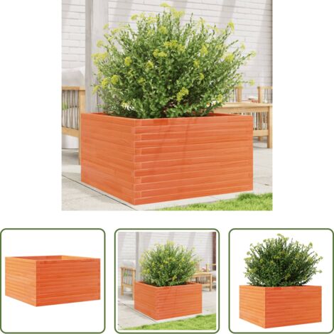Jardinière en bois de pin massif traité 80 cm bac à plantes robuste ...