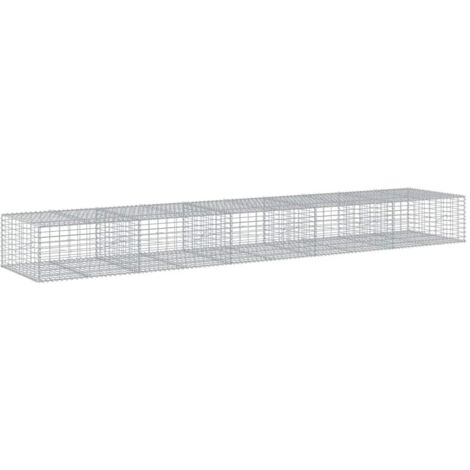 Panier gabion avec couvercle vidaXL 500x100x50 cm en fer galvanisé ...