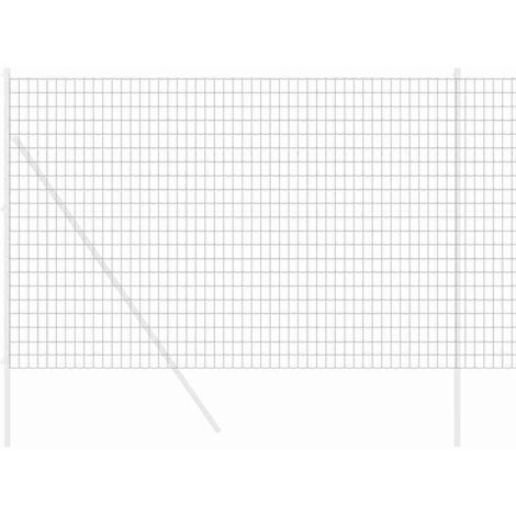 vidaXL Clôture en PVC - Clôture Euro Gris 1,5 x 10 m Fer revêtu de PVC