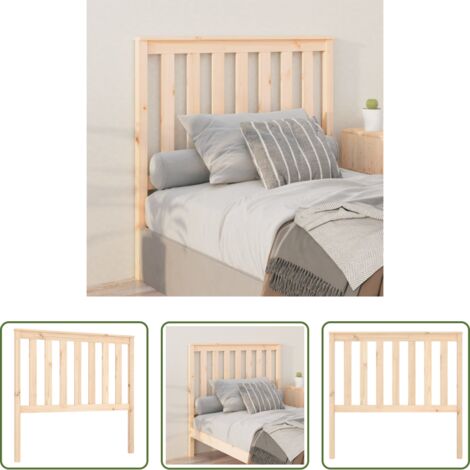 Tête de lit en bois massif pin vidaXL pour protéger les murs de lit ...