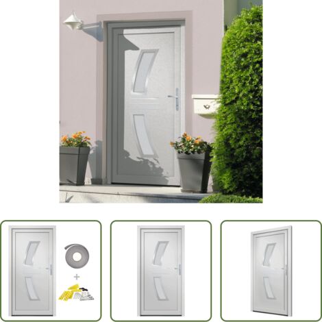 vidaXL Design - Porte d'entrée Blanc 108x208 cm PVC