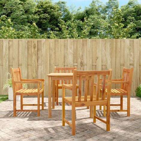 Chaise de jardin confortable en bois exotique lot de 4 fauteuils ...
