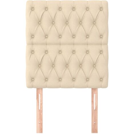 Tête de lit anti-taches crème 80 cm en tissu pour un soutien dorsal ...
