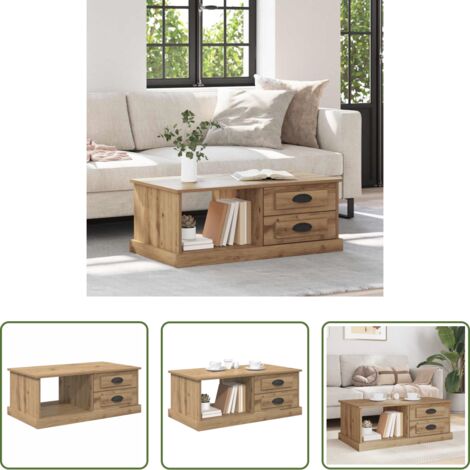Table basse chêne pour apéritif et salon meuble design 90x50 cm ...