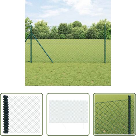 Clôture en treillis - Clôture en treillis métallique Vert 25 x 1,6 m Acier
