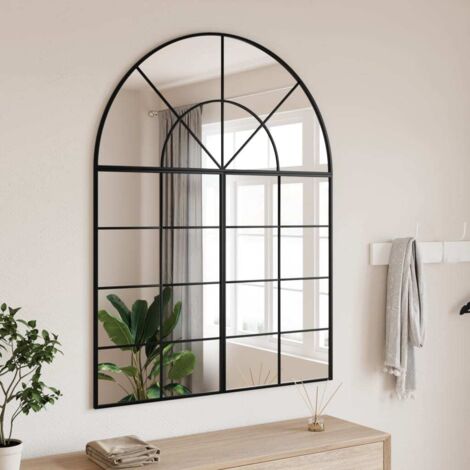 Miroir mural noir en arche de 100x130 cm grand format de salon chic ...