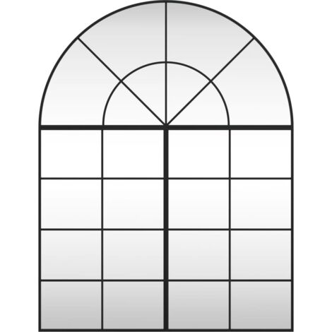Miroir mural noir en arche de 100x130 cm grand format de salon chic ...