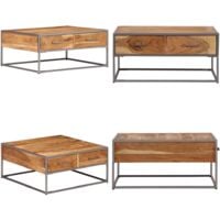 Table basse 75 x 75 x 35 cm Bois solide d'acacia - table basse - tables basses - Home & Living