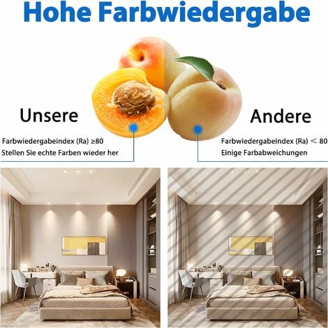 LED Spot 20pcs Set 5W Einbaustrahler 230V Deckenleuchte Spots ...