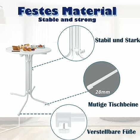 Stehtisch Rund Stehtische Klapptisch Bistrotisch Outdoor Bartisch hoch ...