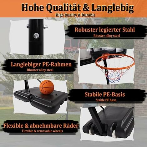 Basketballkorb Outdoor Basketballkorb mit Ständer, Basketballständer ...
