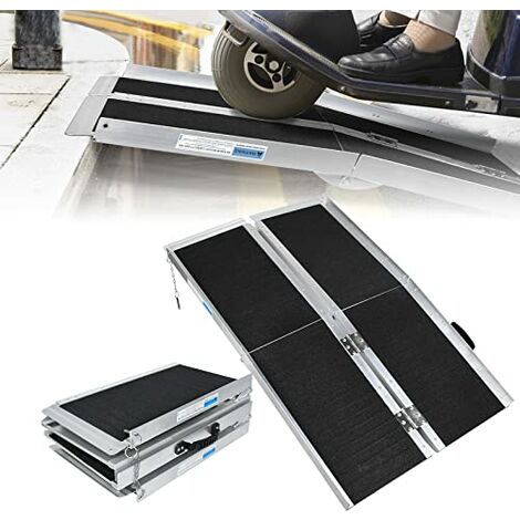 Rollstuhlrampe aus Aluminium mobil Rampe Rollstuhl klappbar ...