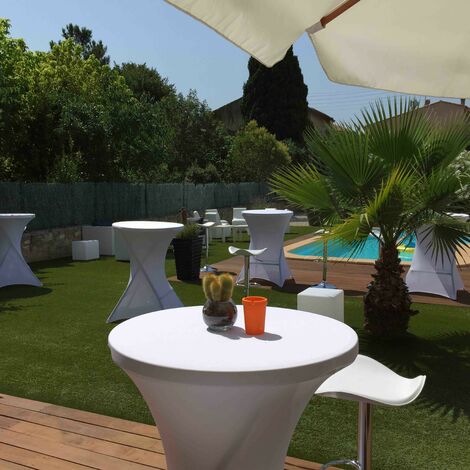 Copertura per tavolo alto bianca 80 x 110 cm