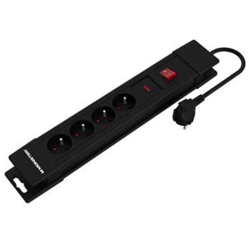 Parafoudre parasurtenseur 4 Prises Monster Cable MFG4000 Noir