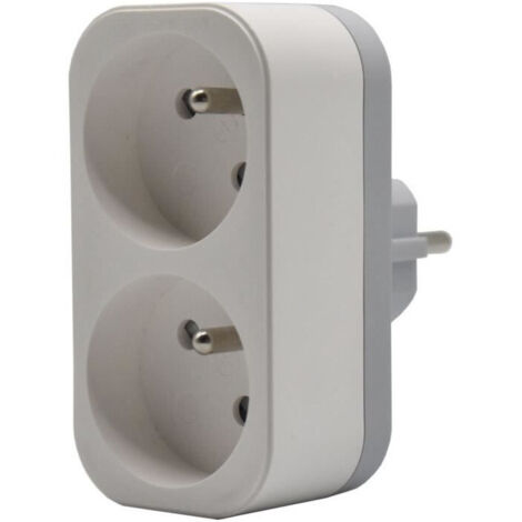 Biplite - QUARX - 2P 16A - Blanc et gris clair, conforme NF