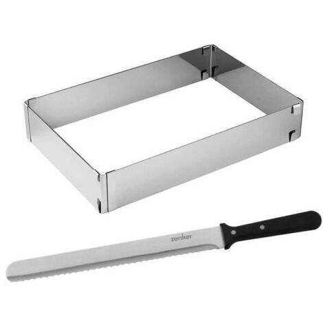 Molde rectangular ajustable y cuchillo de pastelería - ZENKER - Smart Pastry - 30 cm