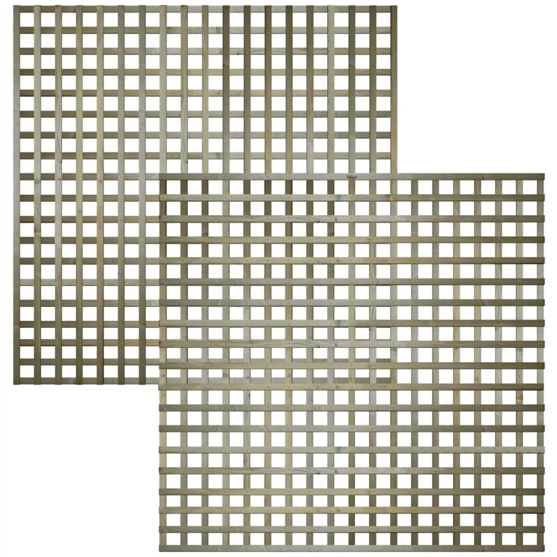 Premier 6ft x 6ft Flat Top Privacy Square Trellis