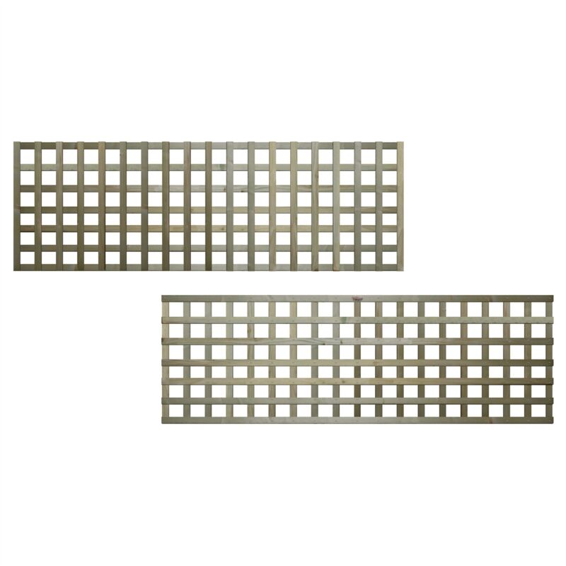 Premier 6ft x 2ft Flat Top Privacy Square Trellis
