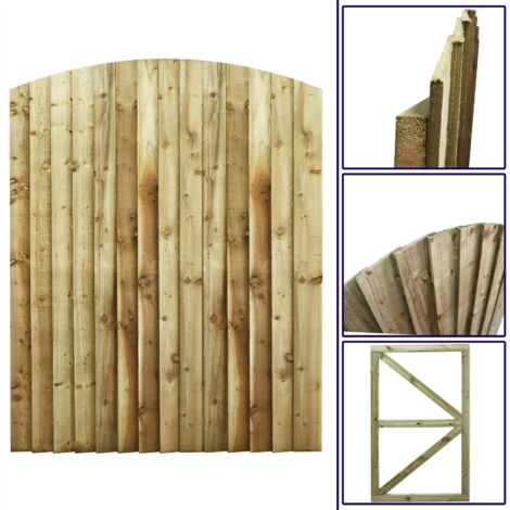 Premier 6ft Feather Edge 135cm Wide Fully Framed Arch Top Gate