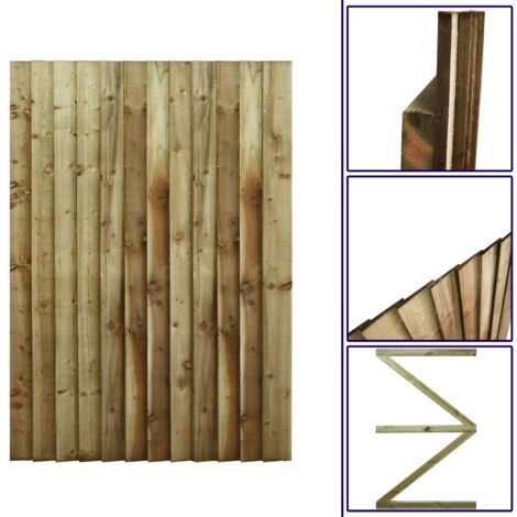 Premier 6ft Feather Edge 120cm Wide Semi-Braced Flat Top Gate