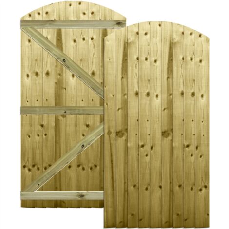 Premier 6ft Feather Edge 90cm Wide Semi-Braced Arch Top Gate