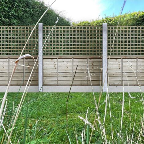 Premier 6ft x 3ft Flat Top Privacy Square Garden Trellis Panel