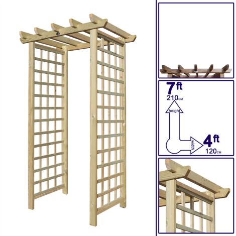 Premier Archway 7ft x 4ft Standard Square Trellis Sides