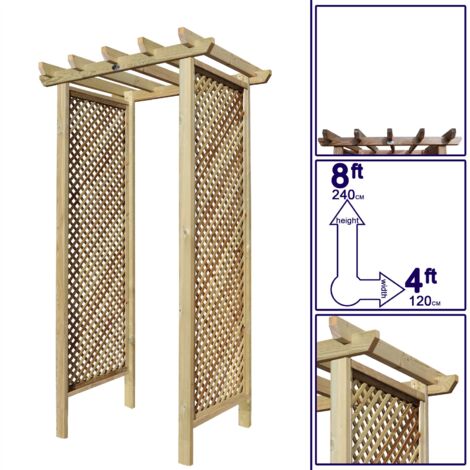 Premier Archway 8ft x 4ft Privacy Diamond Trellis Sides