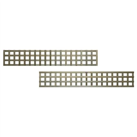Premier 6ft x 1ft Flat Top Privacy Square Garden Trellis Panel