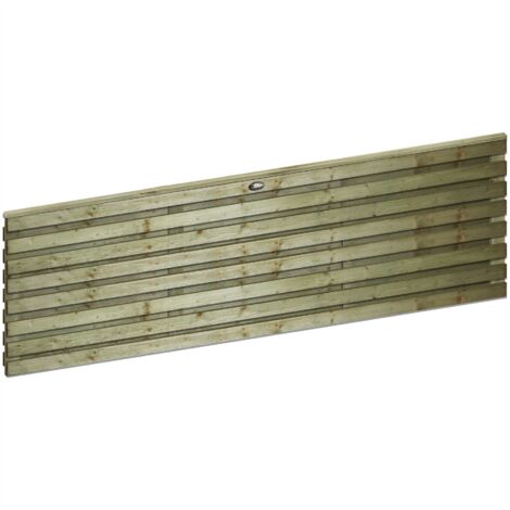 6ft x 2ft ROMAD Double Horizontal Venetian Slatted Fence Panel