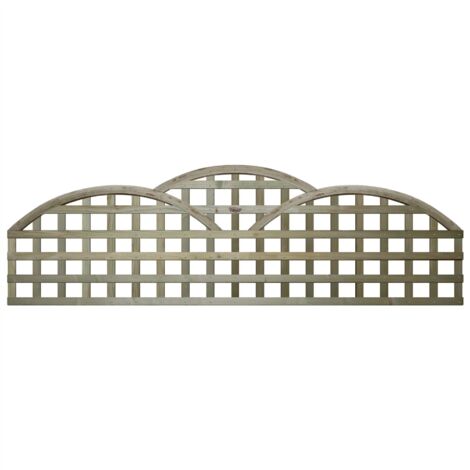 6ft x 1ft Triple Dome Privacy Trellis Panel
