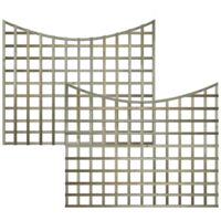 Premier 6ft x 5ft Concave Top Standard Square Trellis Panel