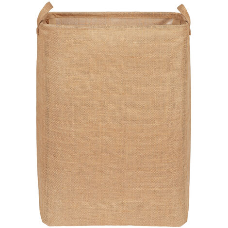 WENKO Raccolta biancheria Juna quadrata, cesto per biancheria in juta ...