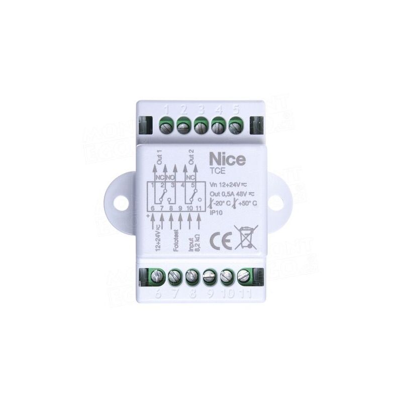 Interface du module de commande de bord sensible NICE TCE